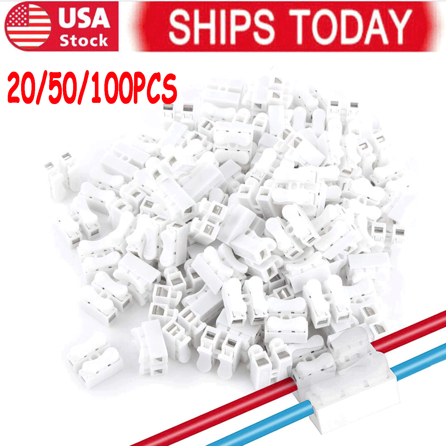 Self Locking Electrical Cable Connectors CH2/3 Quick Splice Lock Wire ...