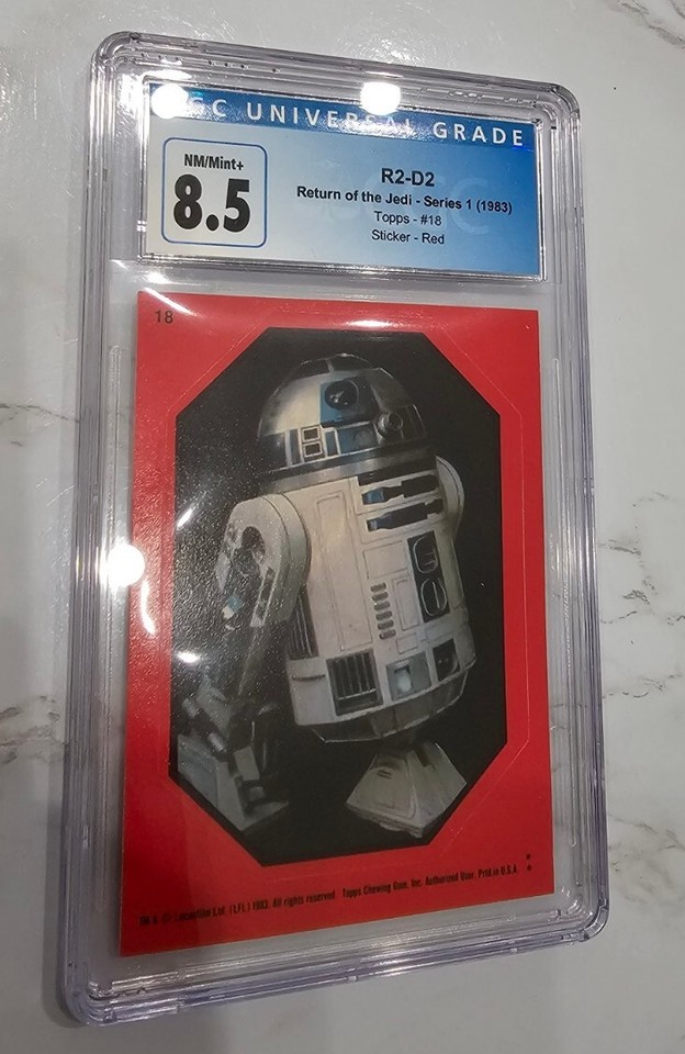 1983 Star Wars Sticker Card Set Rotj Series 1 Princess Leia Jedi Graded ...