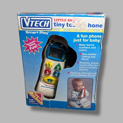 Vintage Vtech Little Smart Tiny Touch Phone Baby Learning Toy Numbers ...
