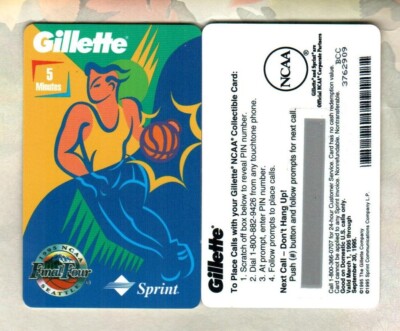 SPRINT Gillette, NCAA Final Four Seattle 1995 Phone Card ( 9426 ) #3 | eBay