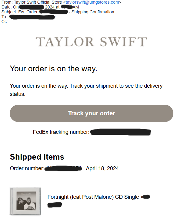 IN HAND SEALED MINT 💎 Taylor Swift Fortnight (feat Post Malone) CD ...