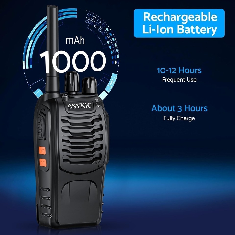 eSynic Walkie talkie Adults 3pcs Wireless Walkie Talkies VOX 2 Way ...