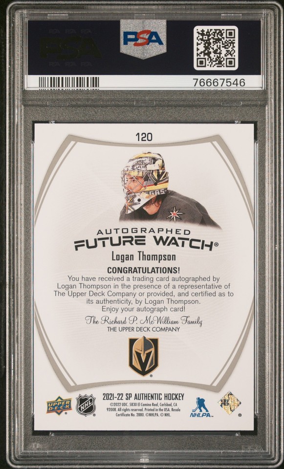 2021-22 SP Authentic Future Watch Autograph Auto Rookie RC Logan ...