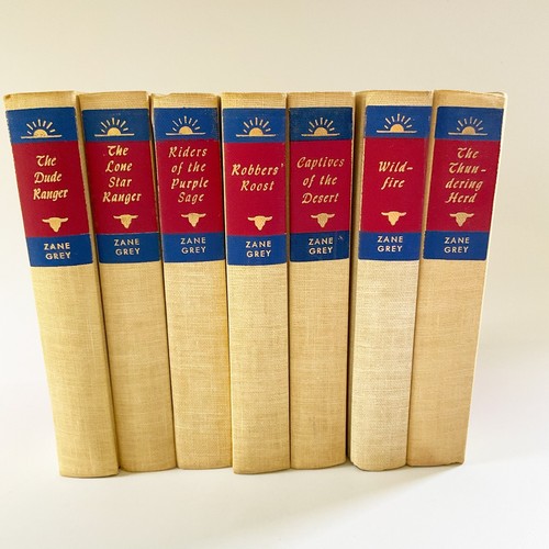 Zane Grey Lot of 7 Western Hardcover Walter Black Book Collection | eBay