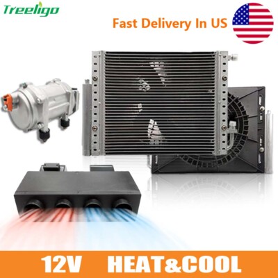 12V Car AC Unit Universal Motor Air Conditioner Electric Evaporator ...