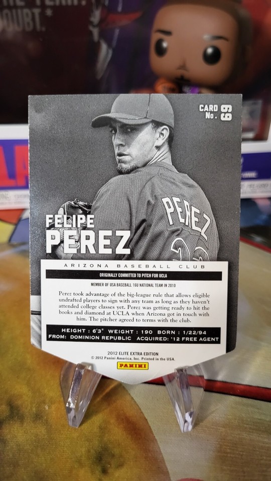 2012 Felipe Perez Elite Status Blue Die Cut #/100 Card Arizona ...