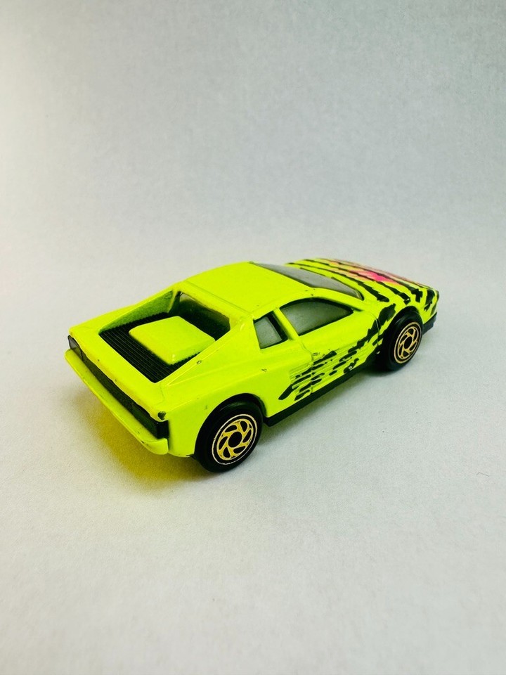 1986 Matchbox Ferrari Testarossa Neon Green/Yellow Gold Wheels | eBay