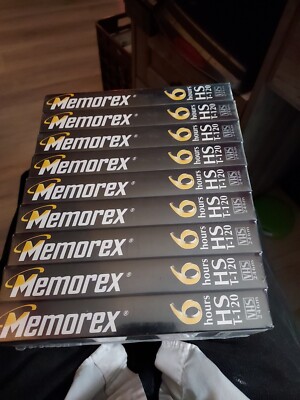 Brand New Blank VHS Tapes MEMOREX Video Tape T-120 VHS 246m New Sealed ...