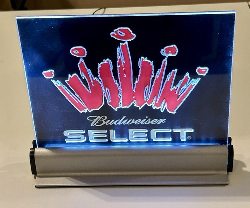 Budweiser Select Beer Light Up LED Sign Game Room Cave Bar Pub Sign 9"× ...