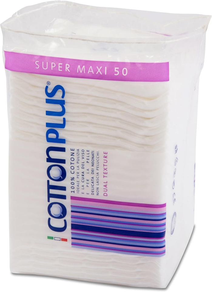 Cotton plus Super Maxi 50 Pz. - LINEA BEAUTY | DISCHETTI PRETAGLIATI ...