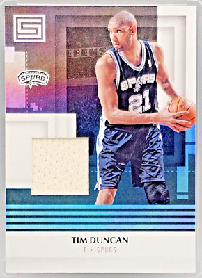 Tim Duncan 2017-18 Panini Status Game Worn Jersey #MTDC Spurs | eBay