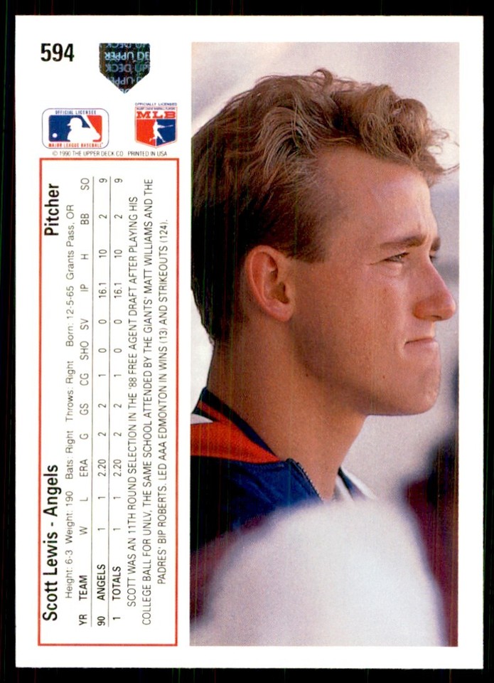 1991 Upper Deck Scott Lewis Baseball Cards #594 | eBay