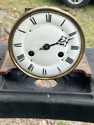 Antique German Junghans Clock Movement & Dial parts repair wall mantle ...
