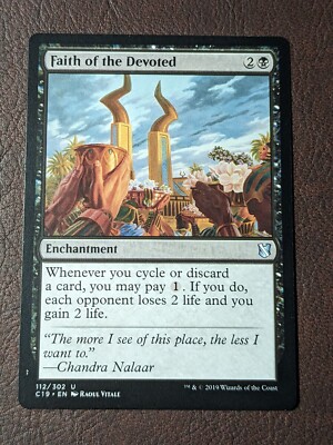 FAITH OF THE DEVOTED C19 - Magic The Gathering MTG Collectible Card ...