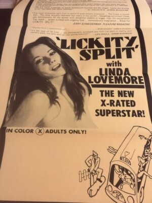 Lickity Split Linda Lovemore original poster TRI-FOLD XXX | eBay