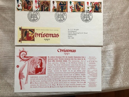 Royal Mail FDC Christmas 1991 with Info Card | eBay