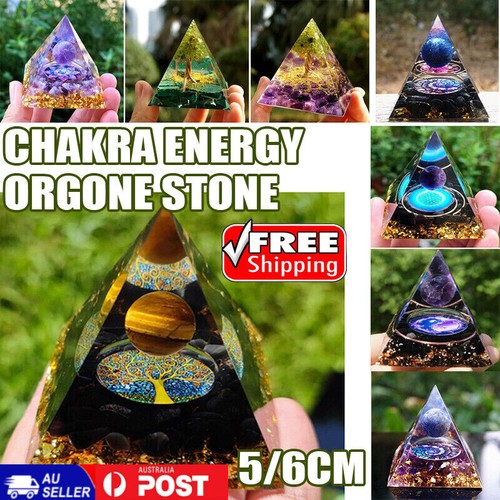 Ornaments Crystal StonePyramid Energy Healing Large Chakra Orgonite Decor Gifts | eBay Australia