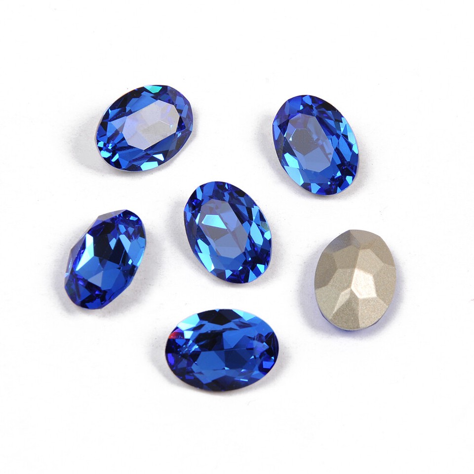 High-quality Colorful Oval Glass Rhinestone Crystal Strass Jewelry ...