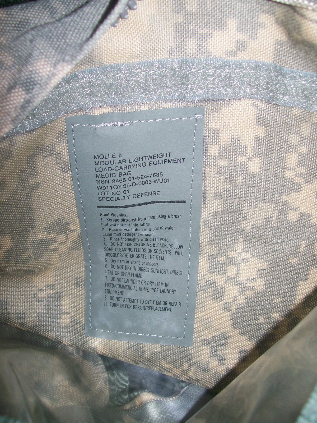 2006 US Army MOLLE II Lightweight Load Carrying Medic Bag ACU UCP Digital Camo | eBay