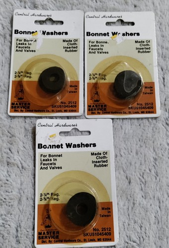 Central Hardware Master Service Bonnet Washers for Faucet & Valves (3 ...
