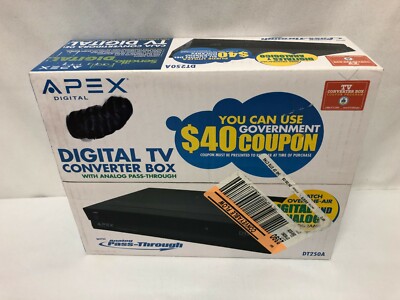 Apex DT250A Digital TV Converter Box with Analog Pass-Through (BRAND ...