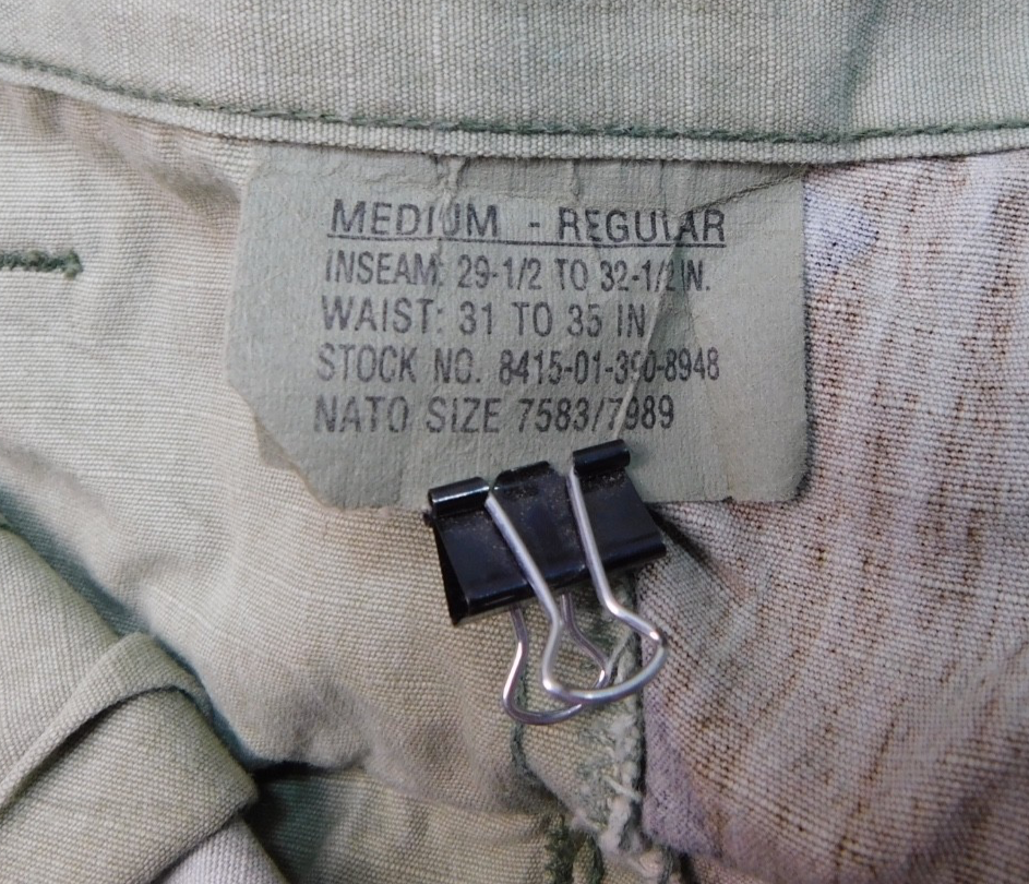 US Army BDU Pants Mens Medium Regular Woodland Camo Hot Weather Cargo ...