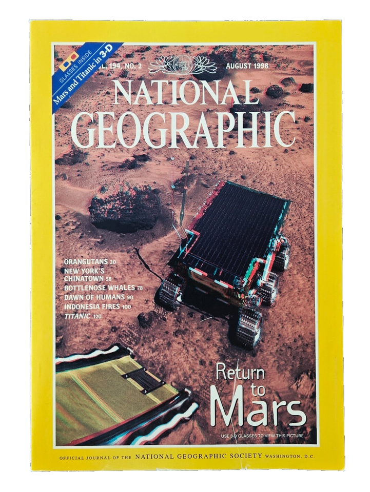 MARTIAN ROVERS - MARS PICS IN 3D AUGUST 1998 NATIONAL GEOGRAPHIC ...
