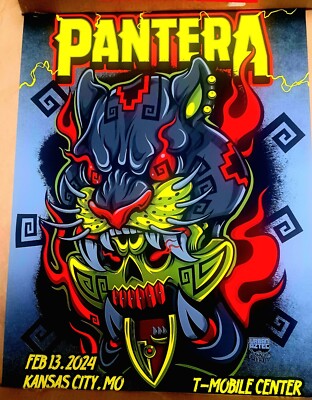 PANTERA Tour Poster KC MO 02/13/2024Main N/275 | eBay
