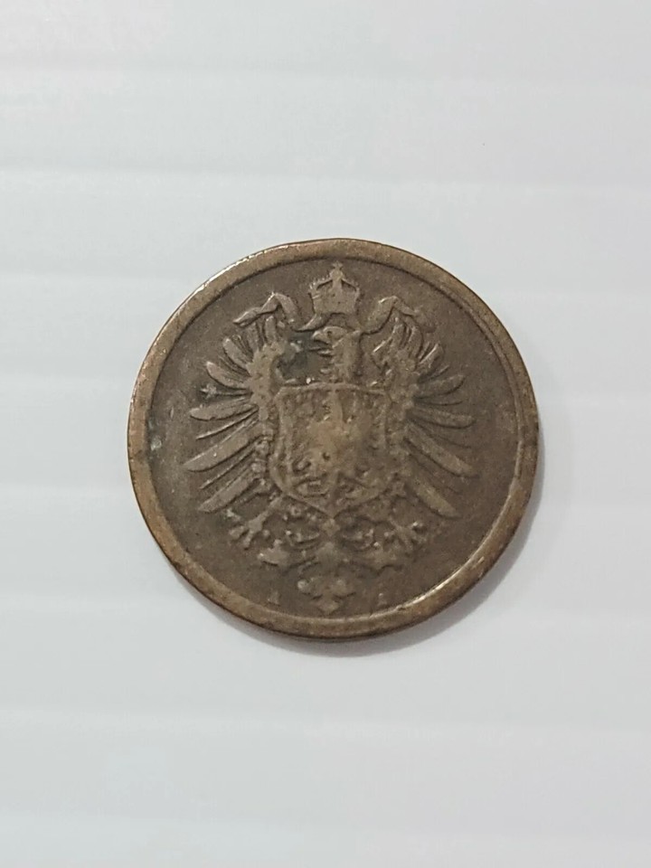 1877 A Germany 2 Pfennig Coin Large Shield DEUTSCHES REICH German ...