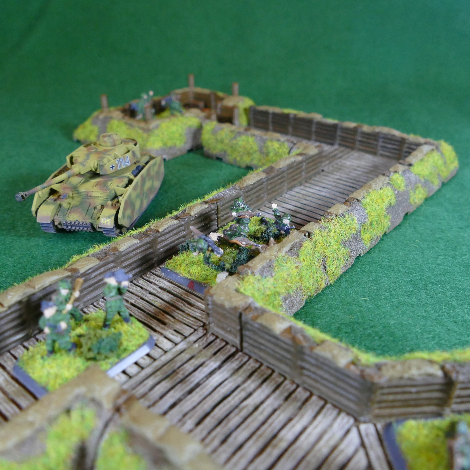 15mm, 12 piece, Flames of War Trench and Dugout Set 1 for WW2 Wargaming ...