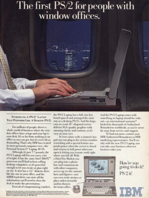 1991 IBM: PS2 for People With Window Offices Vintage Print Ad | eBay