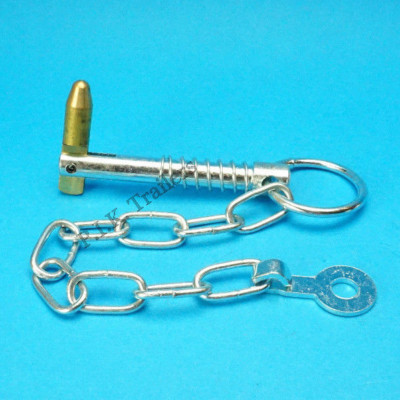 Spring Loaded Sword Retaining Cotter Pin & Chain 10mm x 63mm - Trailer ...