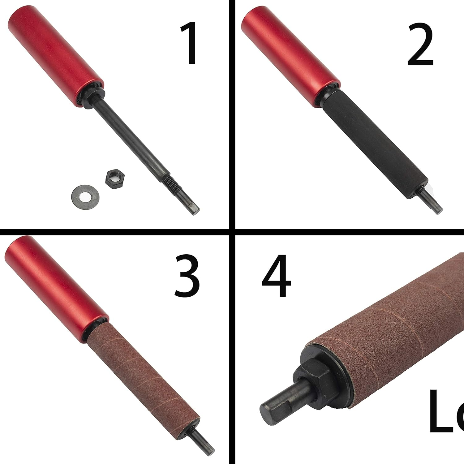 Portable Spindle Sander Hand-Held Rubber Sanding Drum for Drill 4-1/2 ...