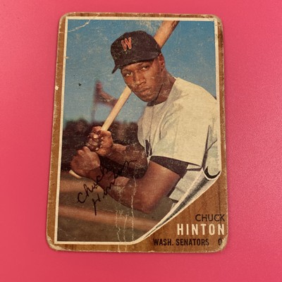 1962 Topps Baseball #347 Chuck Hinton Washington Senators Rookie Card ...