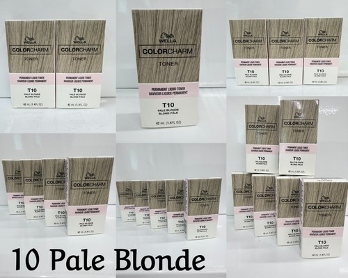 Wella Colour Charm Permanent Toner T10 Pale Blonde 1.4oz Choose Combo ...