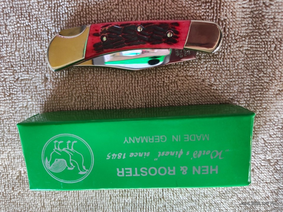 hen rooster knife germany lock back 351 RPB new with box, never used ...