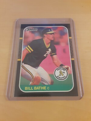 1987 Donruss #281 BILL BATHE Oakland Athletics Rookie Baseball Card ...
