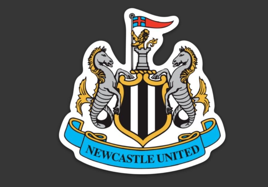 Newcastle United Football Club Premier League - Sticker - Size: 76 mm x ...