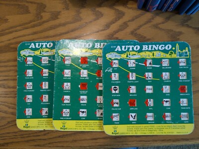 3 Regal Games Auto Interstate Highway Travel Bingo Cards 1997 | eBay