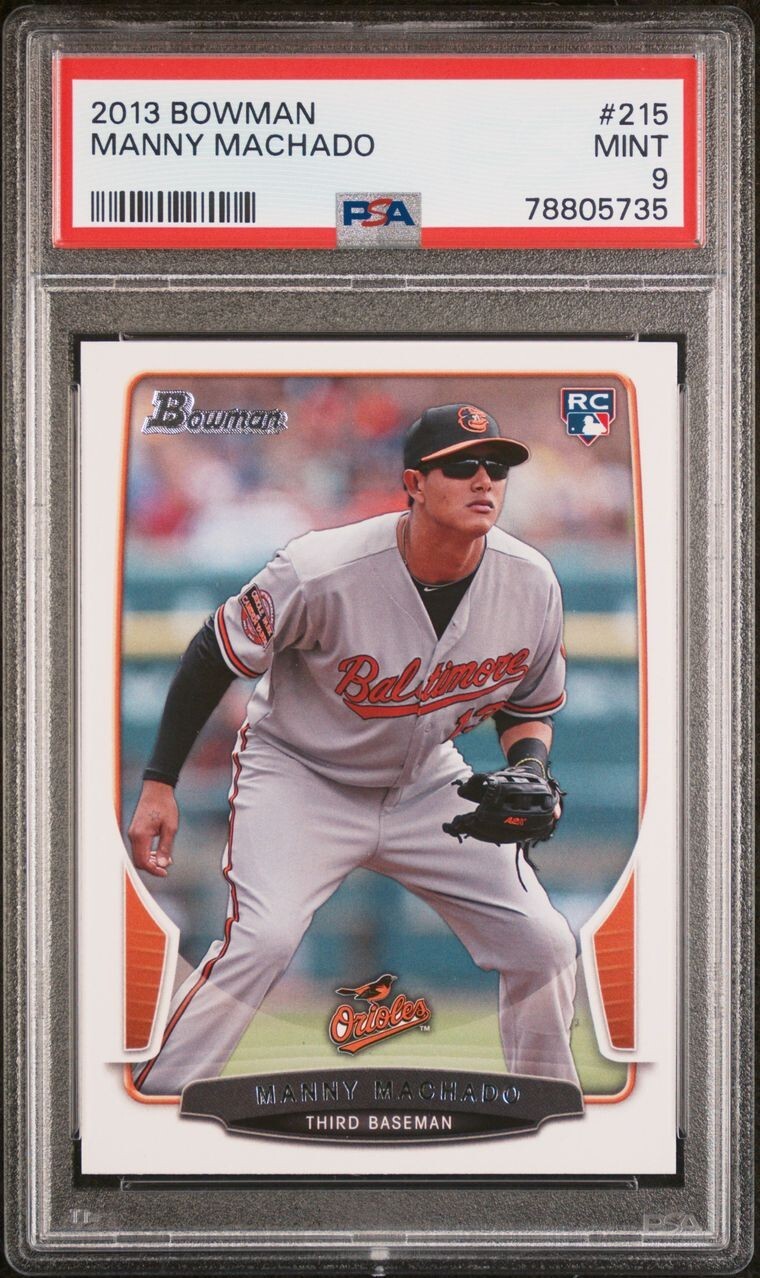 2013 Bowman Baseball Manny Machado (RC) Card #215 PSA Mint 9 | eBay
