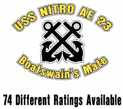 USS NITRO AE 23 Oval Decal / Sticker Military USN U S Navy S06A | eBay