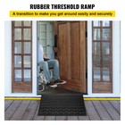 Rubber Threshold Curb Ramp 4" Rise with 3 Channels for Wheelchair ...