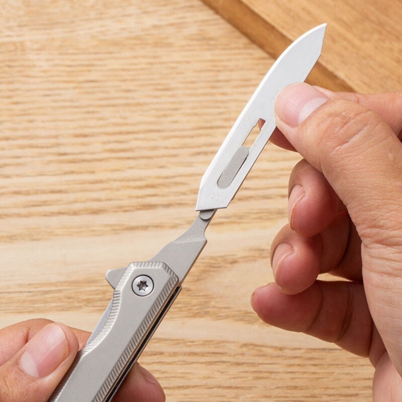 EDC High Stainless Steel Pocket Utility Folding Knife w/ #60 Scalpel ...