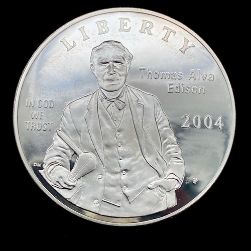 2004-P Thomas Edison Proof Commemorative 90% Silver Dollar US Coins | eBay