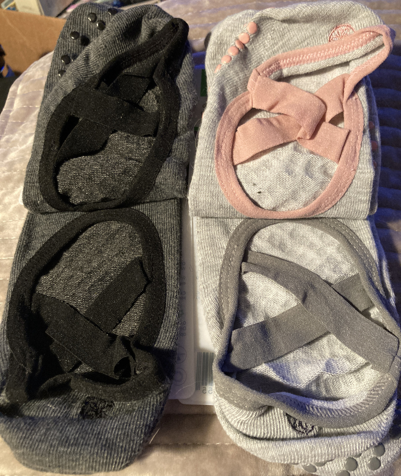 Gaiam Yoga Barre Socks - Non Slip Sticky Toe Grip Accessories One Size ...