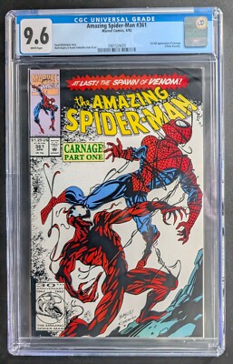 1992 Marvel Comics #361 Amazing Spider Man Carnage 1st Full Appearance ...