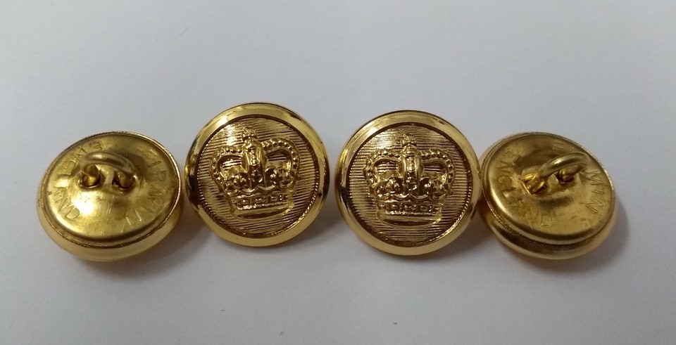Genuine British Military Issue Dress Buttons Sovereign Crown Insignia ...