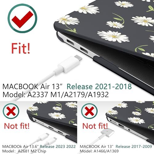 for New MacBook Air 13 Inch Case 2021 2020 2019 2018 Release Model ...