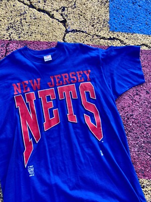 VTG 90s New Jersey Nets Throwback NBA Basketball Brooklyn Graphic Shirt ...