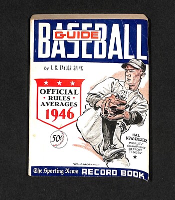 1946 THE SPORTING NEWS BASEBALL GUIDE, HAL NEWHOUSER, DETROIT TIGERS ...